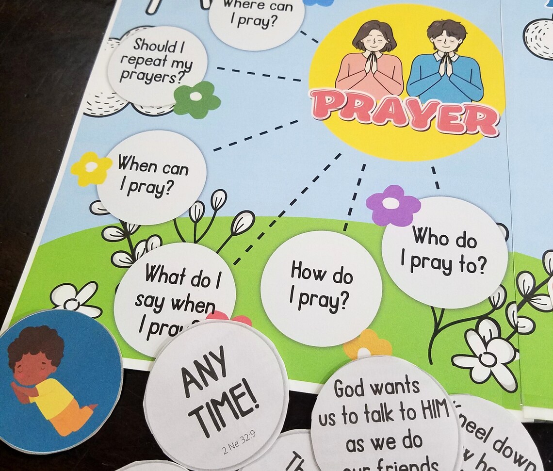 PRAYER Folder Game Printable Learn About Prayer Come - Etsy