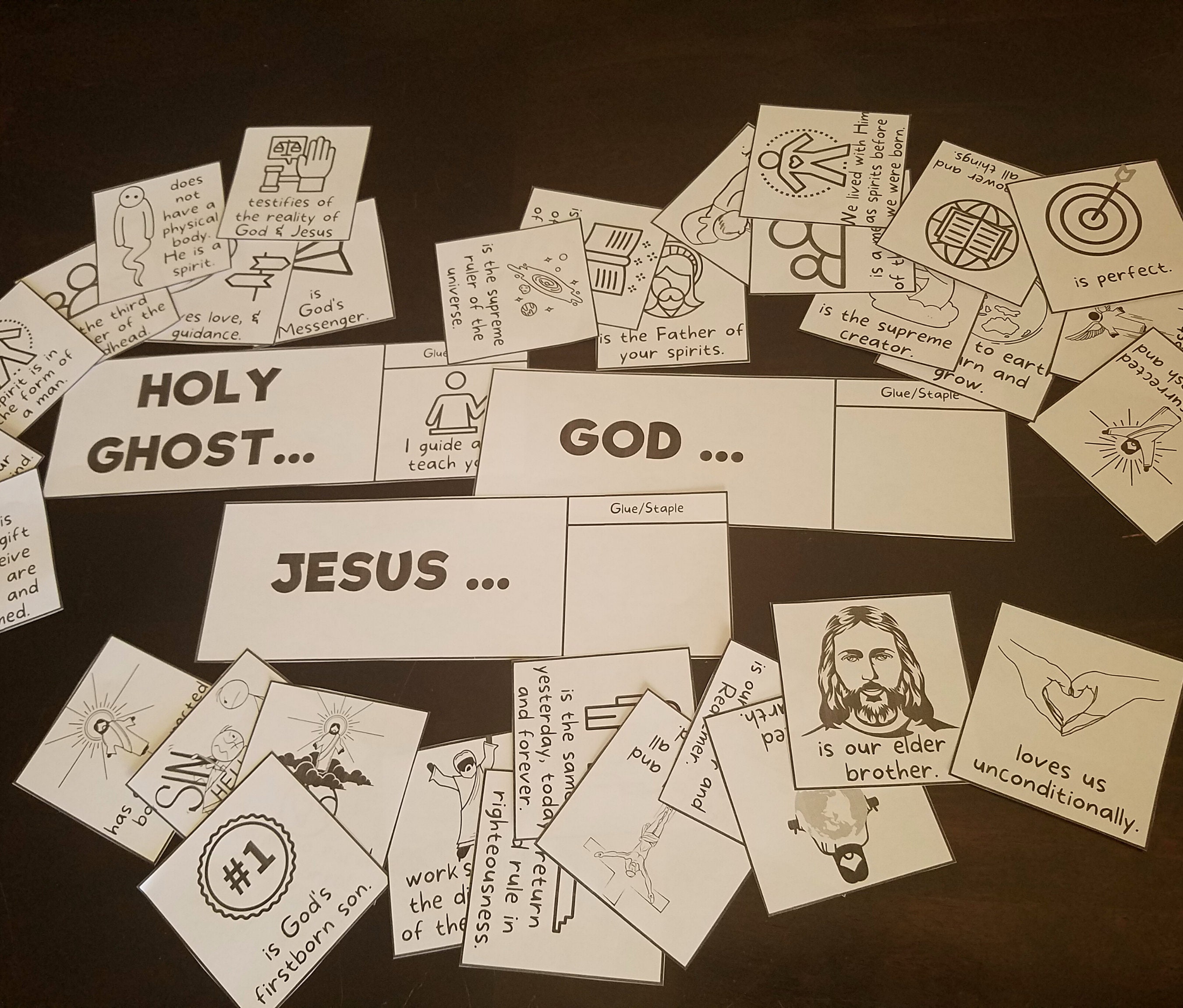 Godhead: Jesus, Heavenly Father God, Holy Ghost Coloring Flipbook | LDS ...
