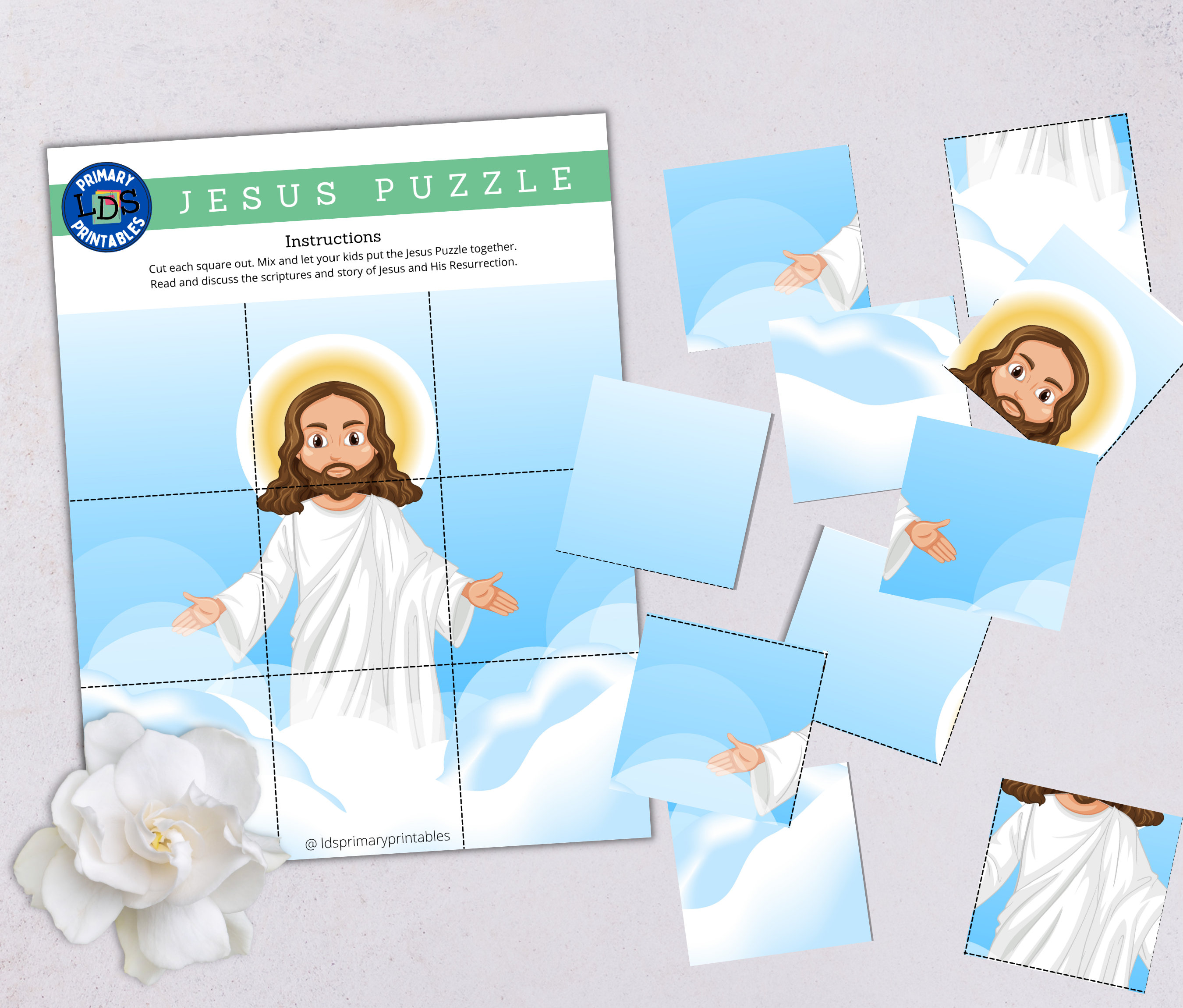 Easter Story Alphabet Game Jesus Resurrection Matching and Puzzle Bible ...