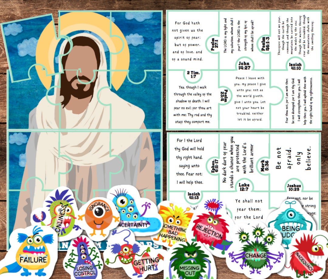 Overcoming Fears With Jesus | Jesus Comfort Scripture Puzzle, Fear ...