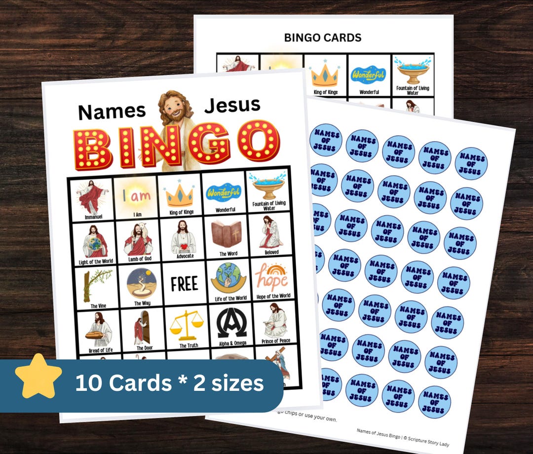 Names of Jesus Bingo, Christian Christmas Christ Lesson Games for ...