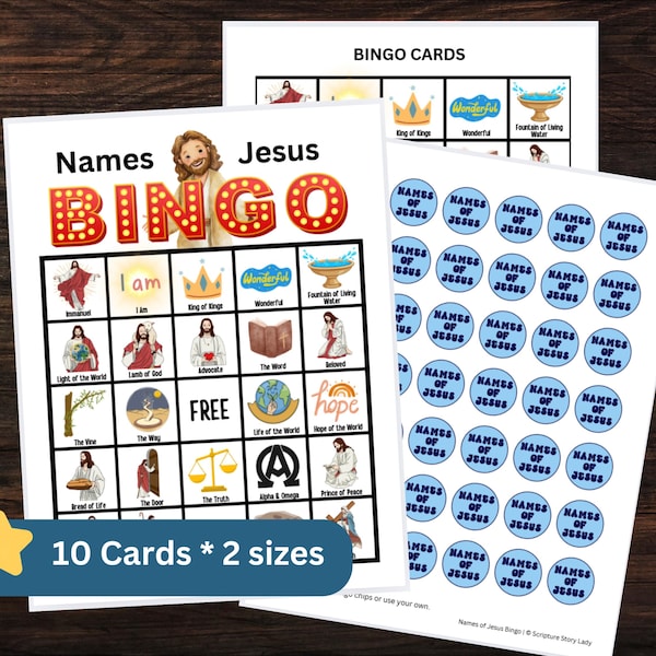 Names of Jesus Bingo - Etsy