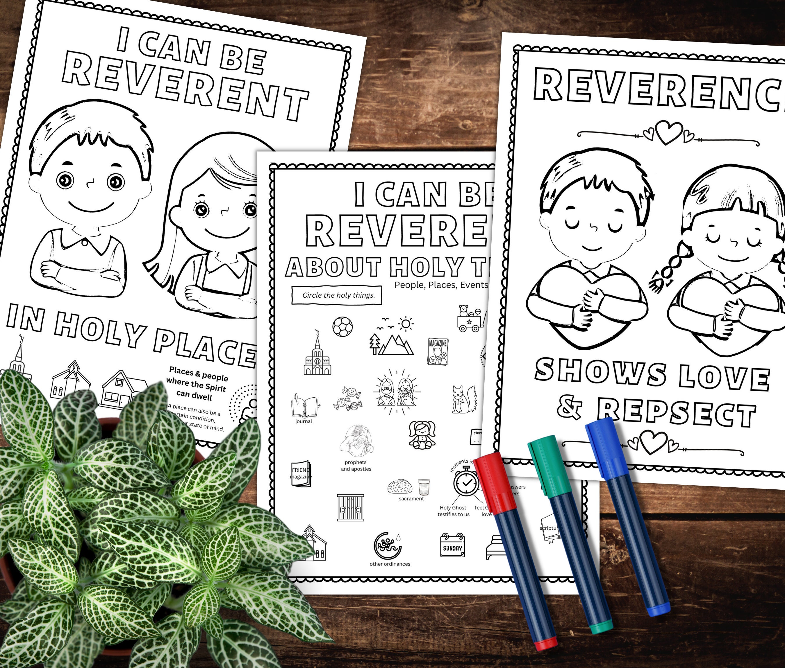 Reverence Christian Bundle mobile Craft, Coloring, Folder Game Sort ...