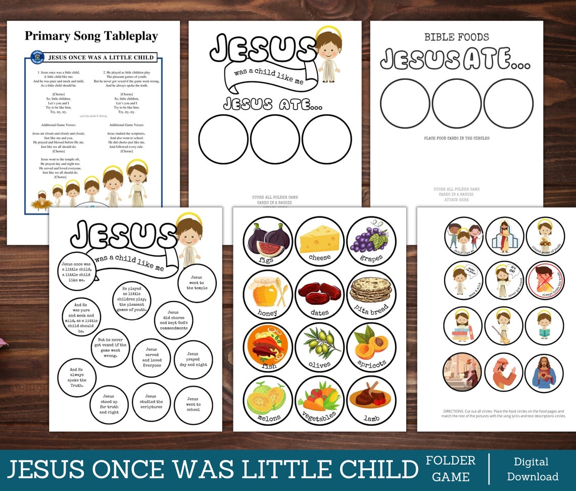 When Jesus Was a Child Game jesus Once Was a Little Child - Etsy