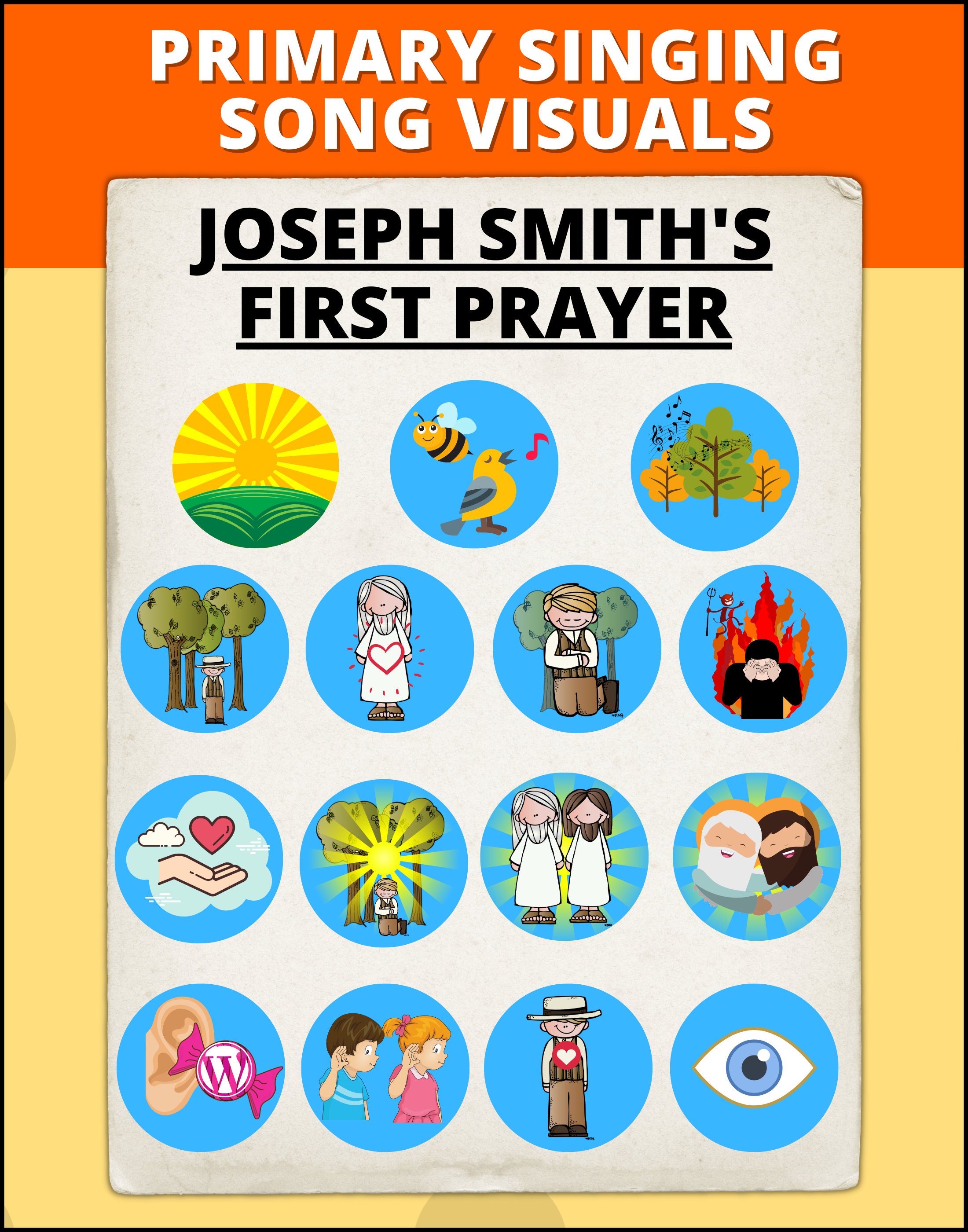 Primary Singing Time: Joseph Smith's First Prayer First Vision LDS ...