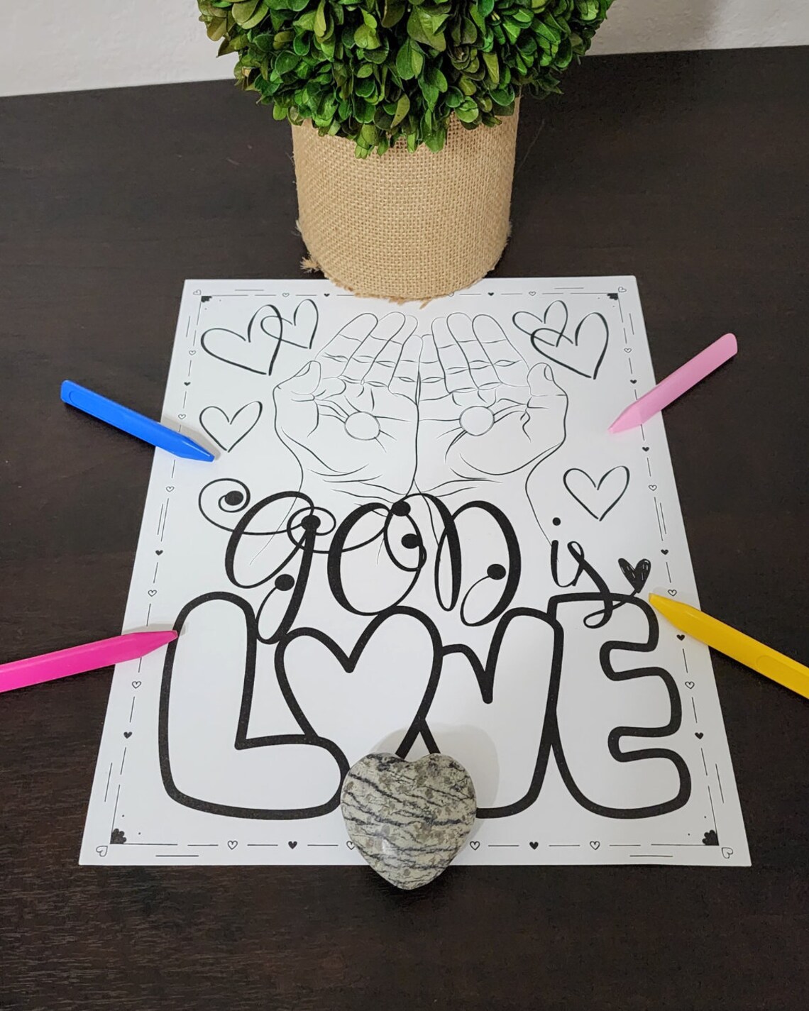 God is Love Wreath Craft John 4:16 Kids Bible Craft and - Etsy