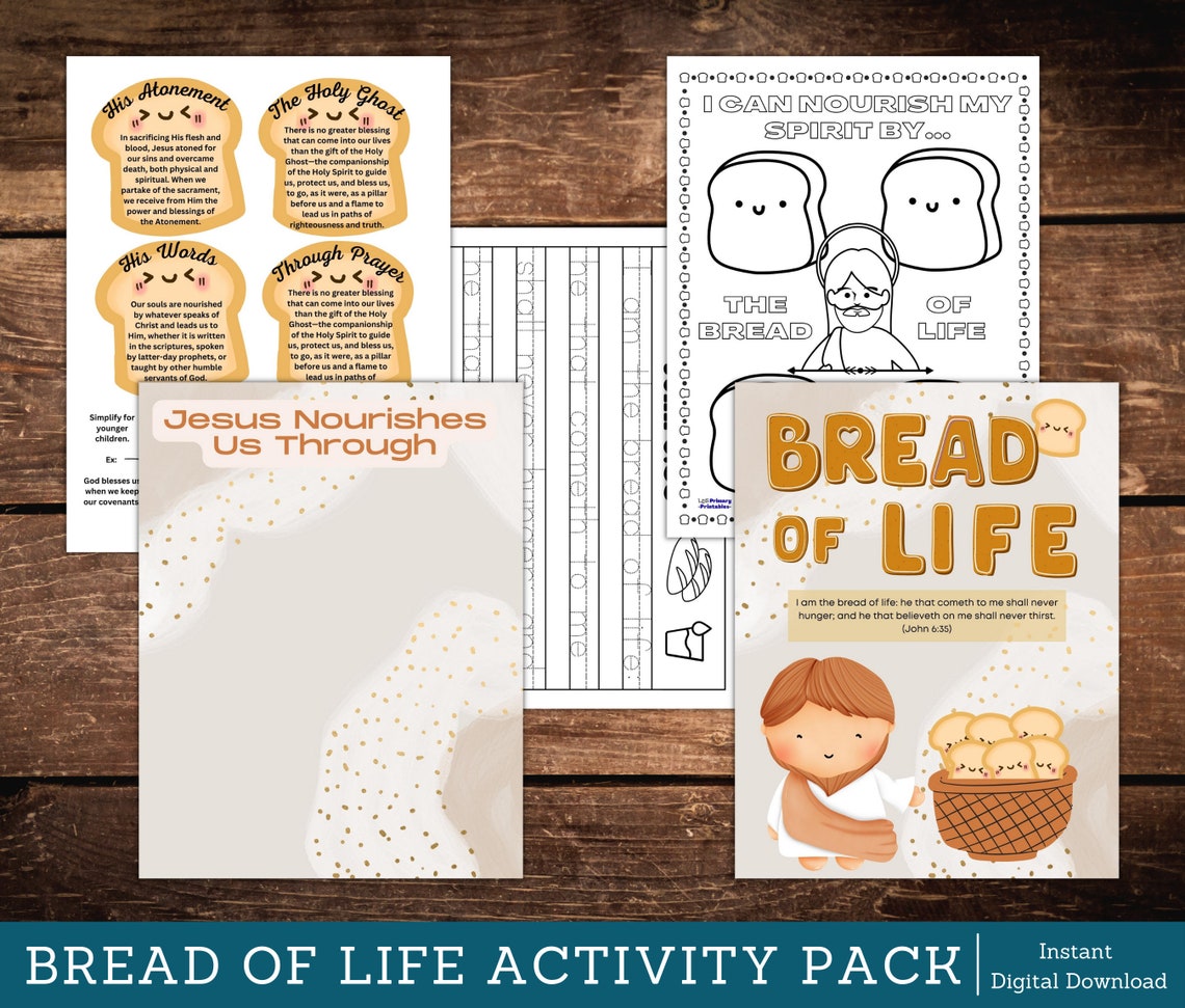 Jesus is the Bread of Life Activity Bundle John 6:36 Kids Bible Activity Kids Bible Lessons Come ...