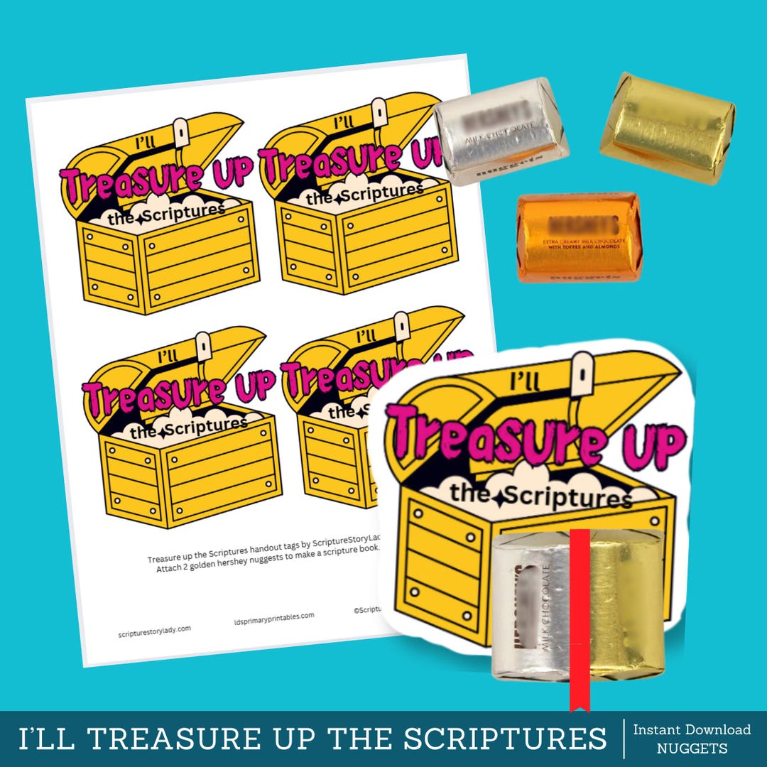 Treasure up the Scriptures Handout Tags, LDS Come Follow Me, Primary ...