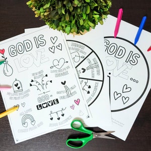 God is Love Spinner Wheel Craft & Coloring Page - Kids Bible Printables ...