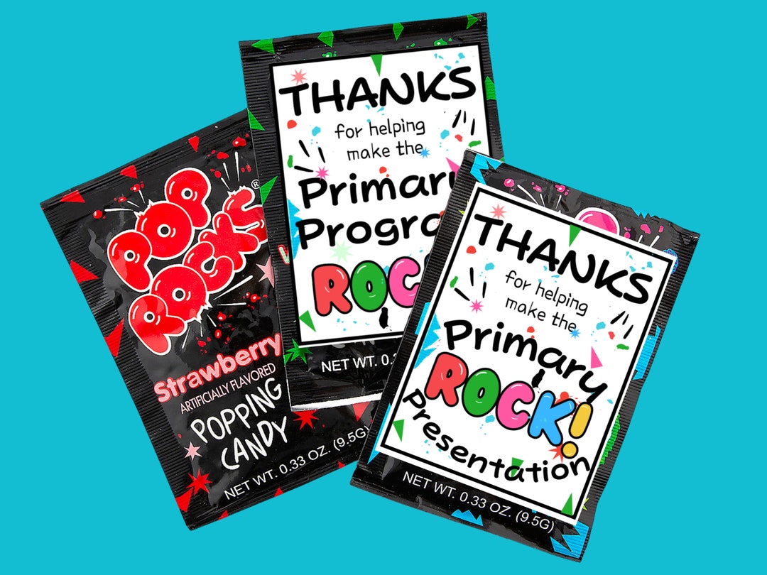 Pop Rocks Gift Tag: Thanks for Helping Make the Primary - Etsy