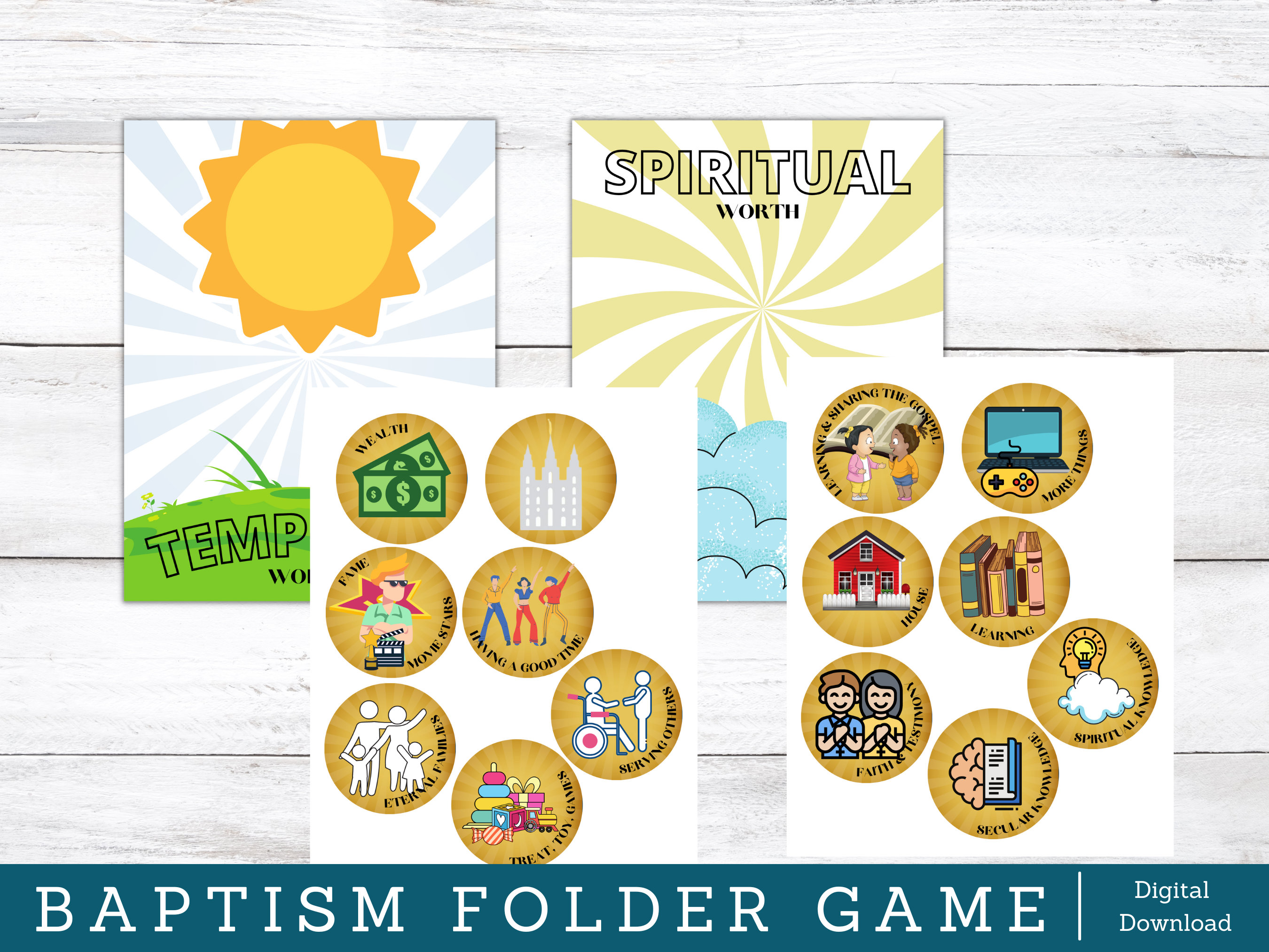 Temporal Vs Spiritual Folder Game Come Follow Me 2023 Families & LDS ...