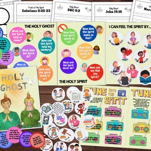 Holy Ghost Activity Bundle: Folder Games Scripture Tracing - Etsy