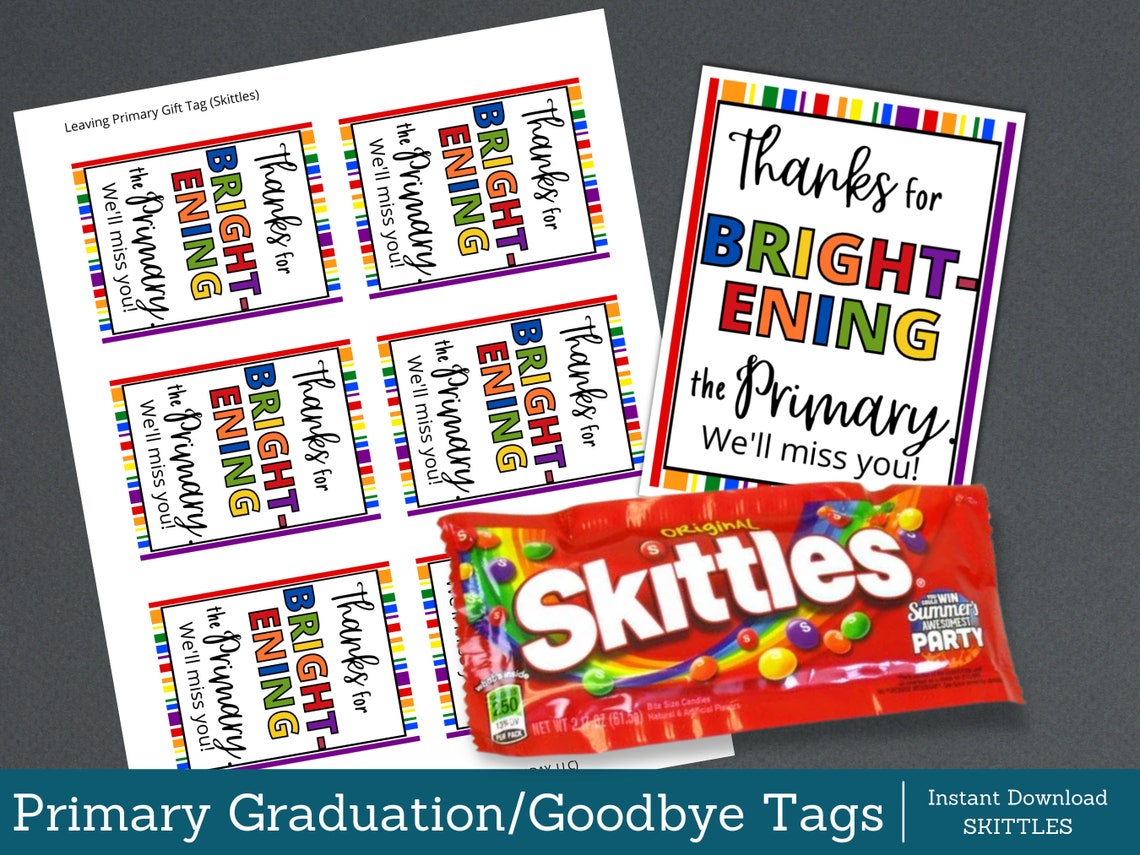 Goodbye Primary Gift Tags: Moving or Graduating Out Instant - Etsy