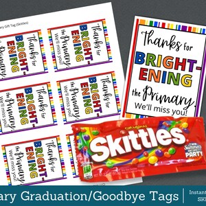 Goodbye Primary Gift Tags: Moving or Graduating Out | Instant Digital ...