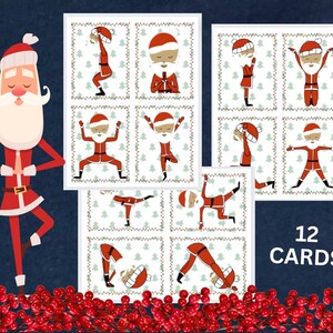 Santa Yoga Pose Cards | Kids Brain Breaks | LDS Primary Singing Time ...