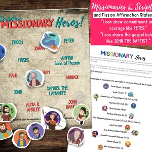 Missionary Activity Bundle: Folder Game, Scripture Trace & Coloring ...