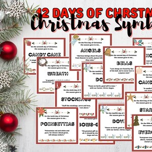 Twelve SYMBOLS of Christmas | Card Poems & Giant Coloring Poster | 12 ...