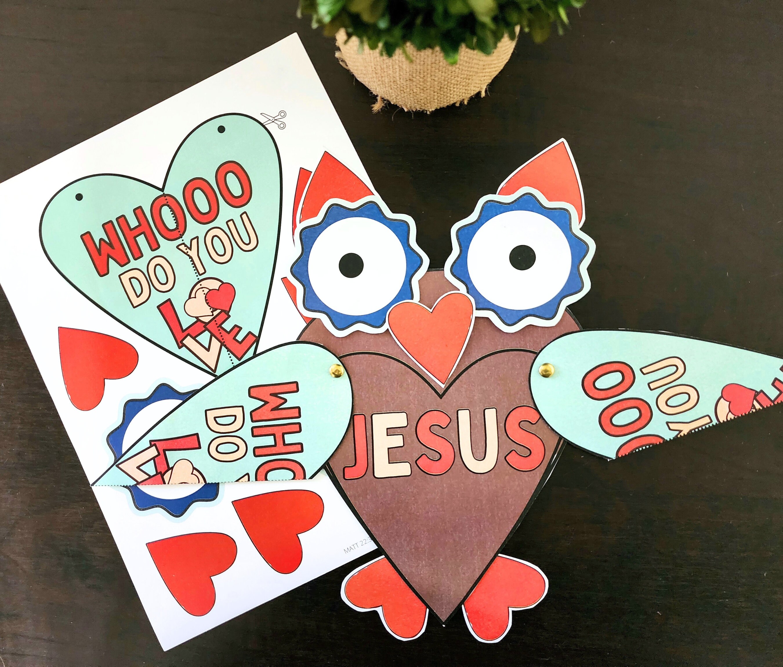 Bible Valentine Owl Craft Whooo Do You Love Kids Bible Coloring Craft ...