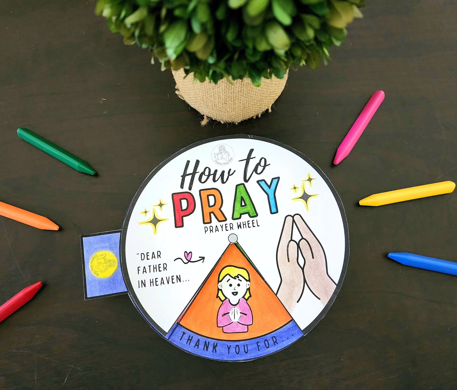 How to Pray Coloring Spinner Wheel & Coloring Page Steps of Prayer ...