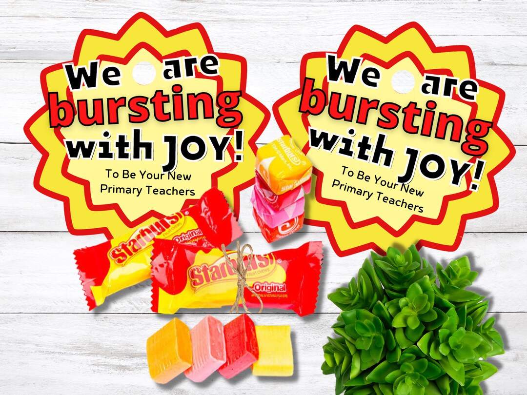 Starburst Gift Tags New Primary Teachers | LDS Primary Candy Gift Tags ...