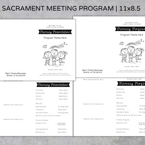 Editable LDS Primary Singing Time Program Presentation Big Bundle - Sacrament Program, Primary ...
