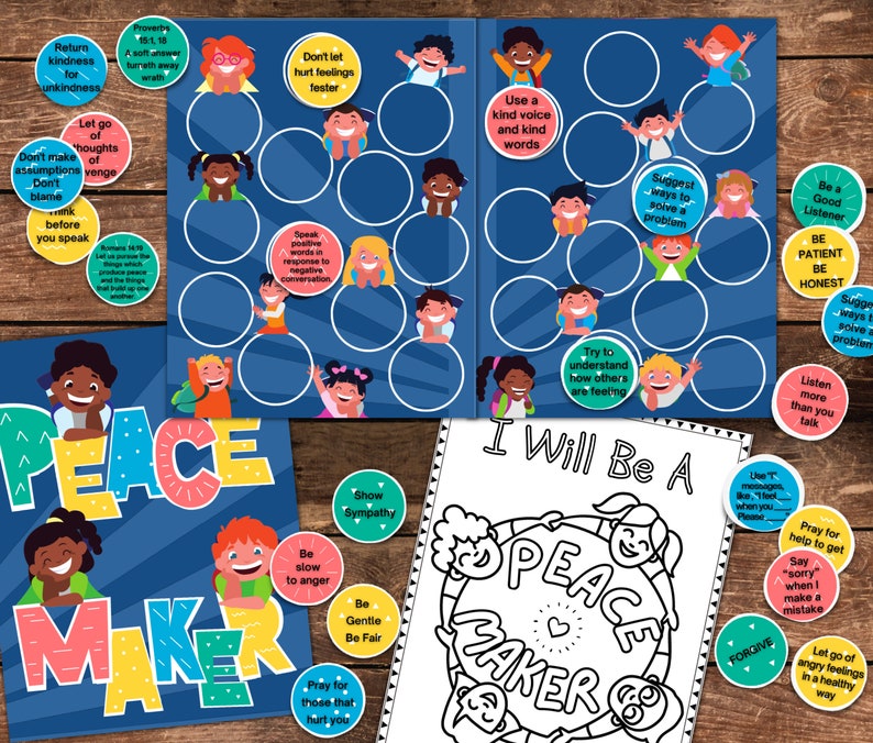 Ways to Be A Peace Maker Game | Beatitudes Sermon on Mount | Kids Bible ...