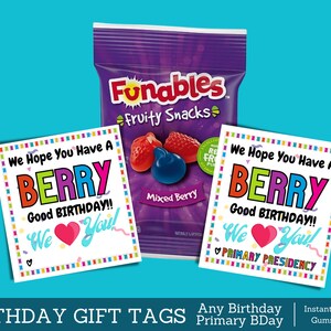 Happy Birthday Gift Tags: Any Birthday & Primary Birthday | Gummy Bear ...