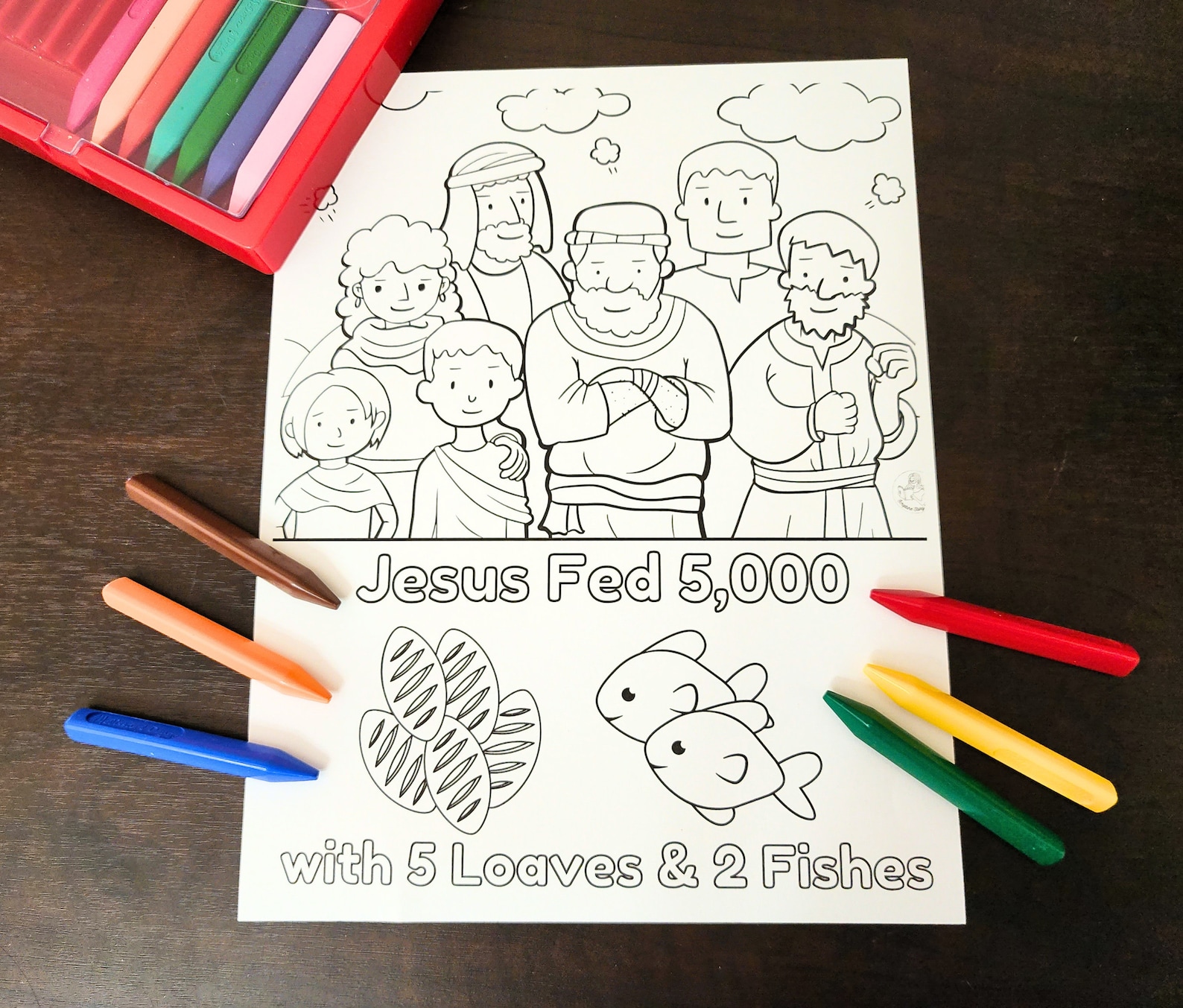 Jesus Feeds the 5000 Miracle of Loaves and Fishes Kids Bible Craft ...