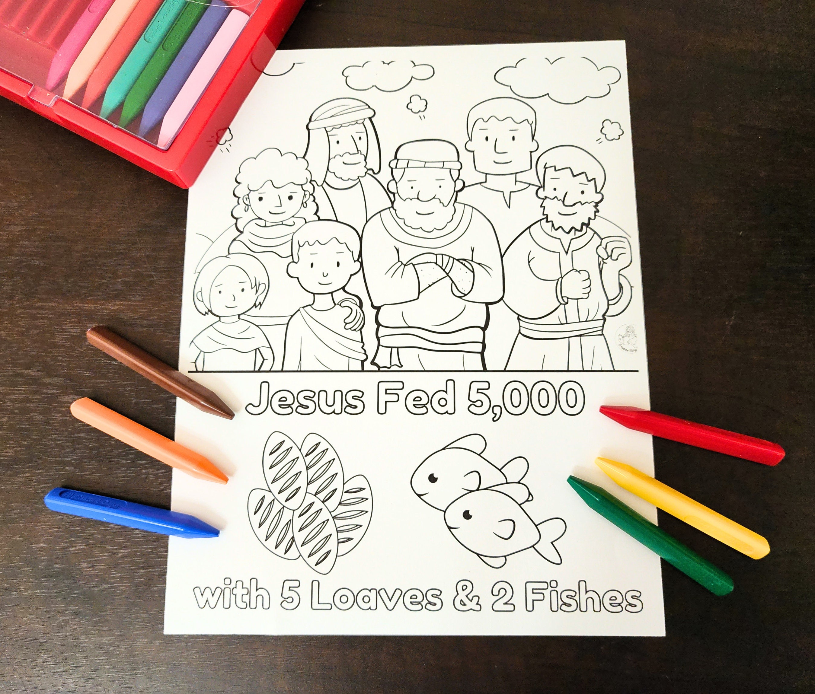 Jesus Feeds the 5000 Miracle of Loaves and Fishes Kids Bible Craft ...