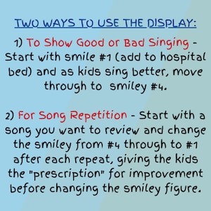 Primary Singing Time SONG HOSPITAL Display: Make the Sick Songs Well ...