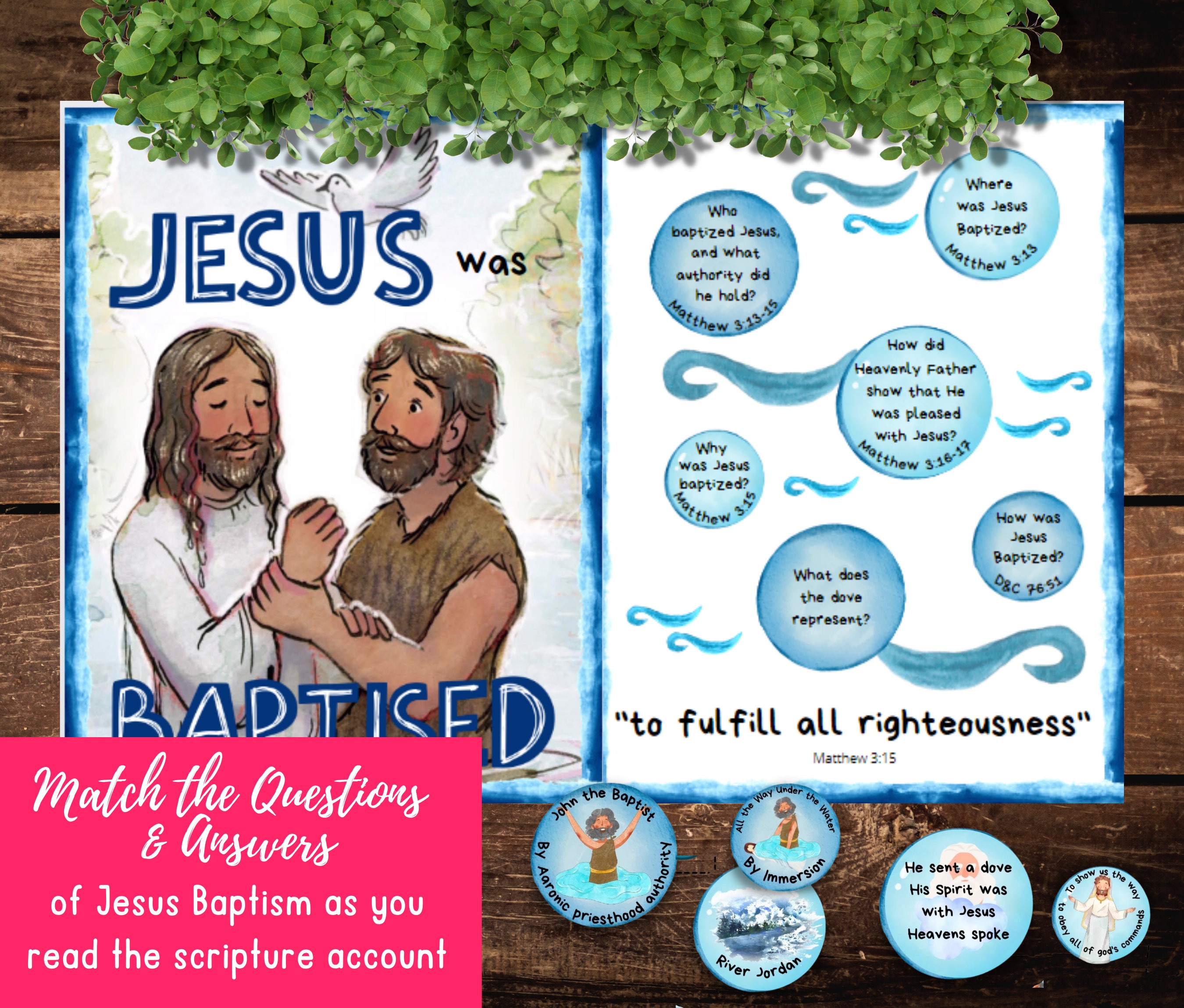 All About Baptism Folder Game | Baptism Prep Activities Baptism Lessons ...