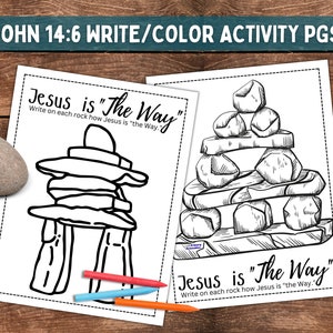 Jesus is the Way Bible Bundle Folder Game Coloring/writing - Etsy
