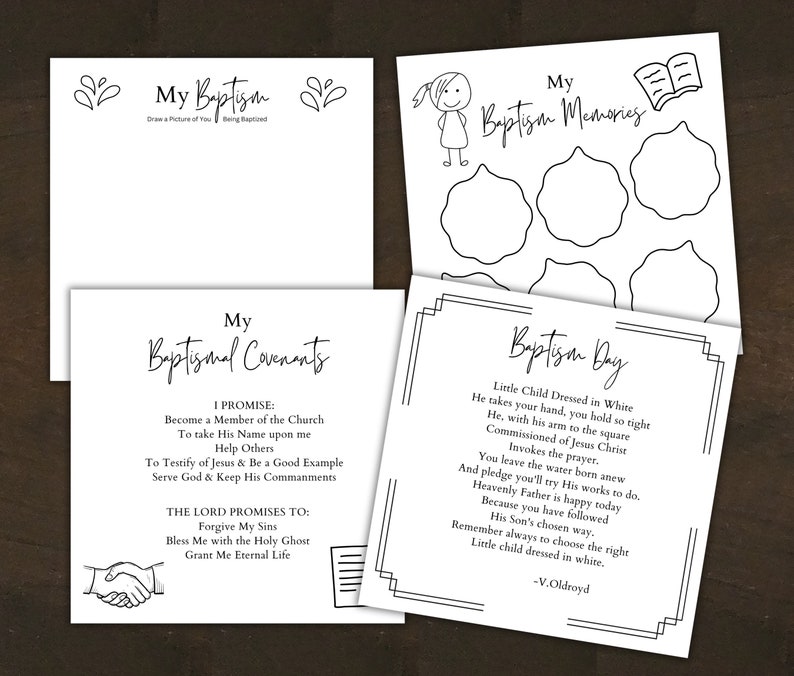 Baptism Memory Book LDS Girls | Customizable Cover | LDS Baptism ...