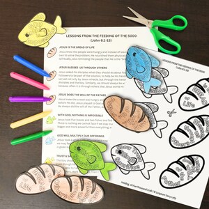 Jesus Feeds the 5000 Miracle of Loaves and Fishes Kids Bible Craft ...