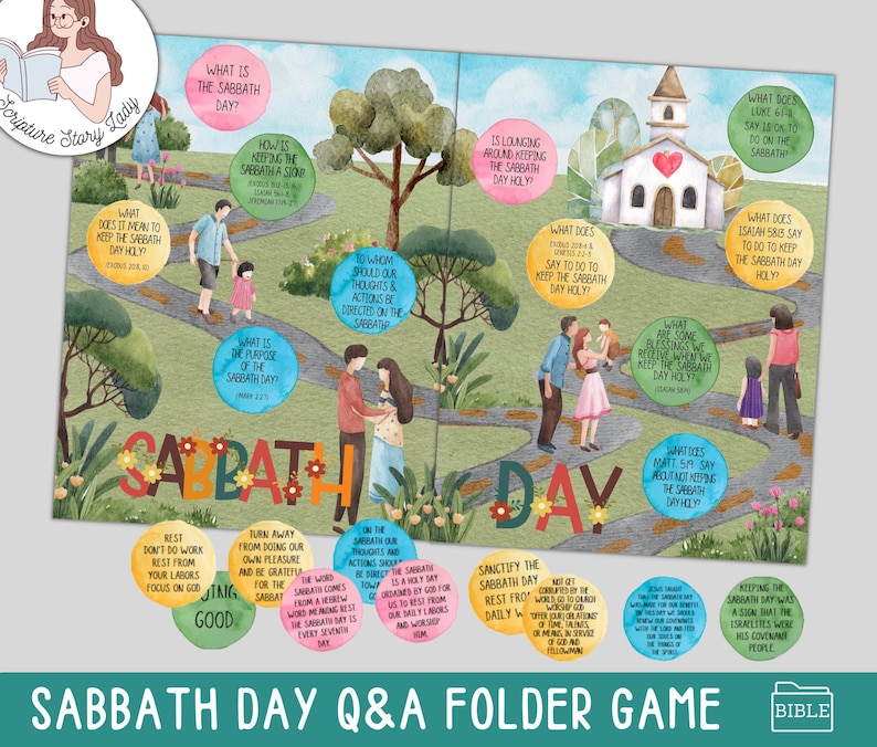BIBLE-ONLY, Keep Sabbath Day Holy Kids Bible Activity Bundle, Folder ...