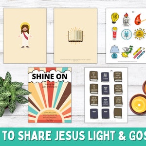 Sharing Jesus Light & His Gospel Shine on Activity Bundle | Matthew 5: ...