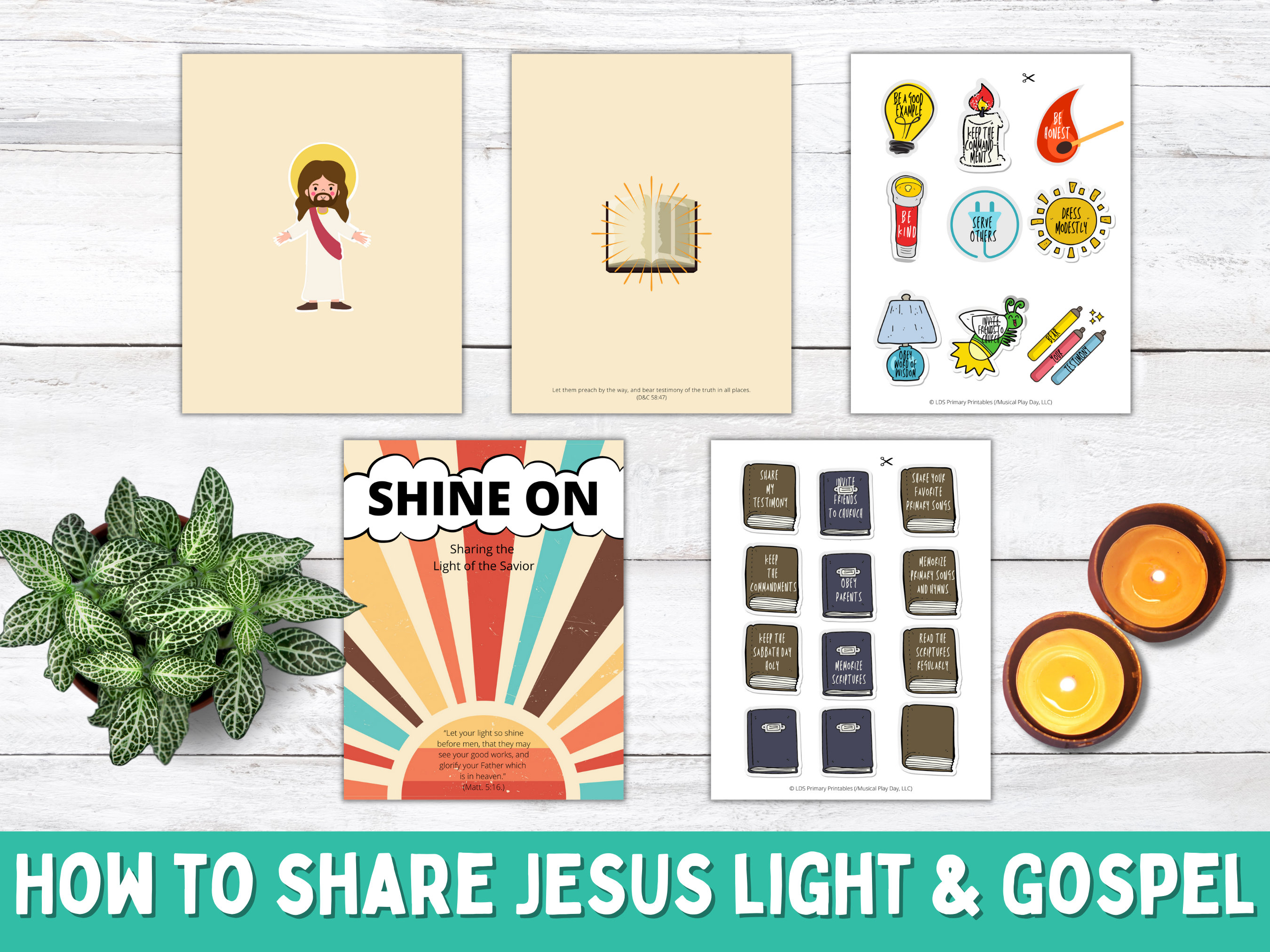 Sharing Jesus Light & His Gospel Shine on Activity Bundle Matthew 5:16 ...