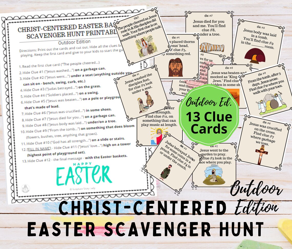 Christ-centered Easter Basket Scavenger Hunt OUTDOOR EDITION Easter ...