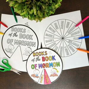 Books of the Book of Mormon Coloring Spinner Wheel LDS Primary Craft ...
