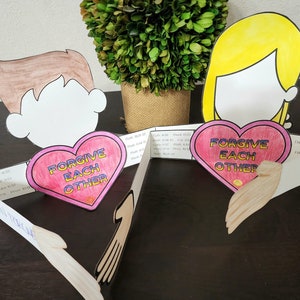 3 FORGIVENESS Kids Crafts: Forgive Long Arms Hug, 70x7 Matthew 16 ...
