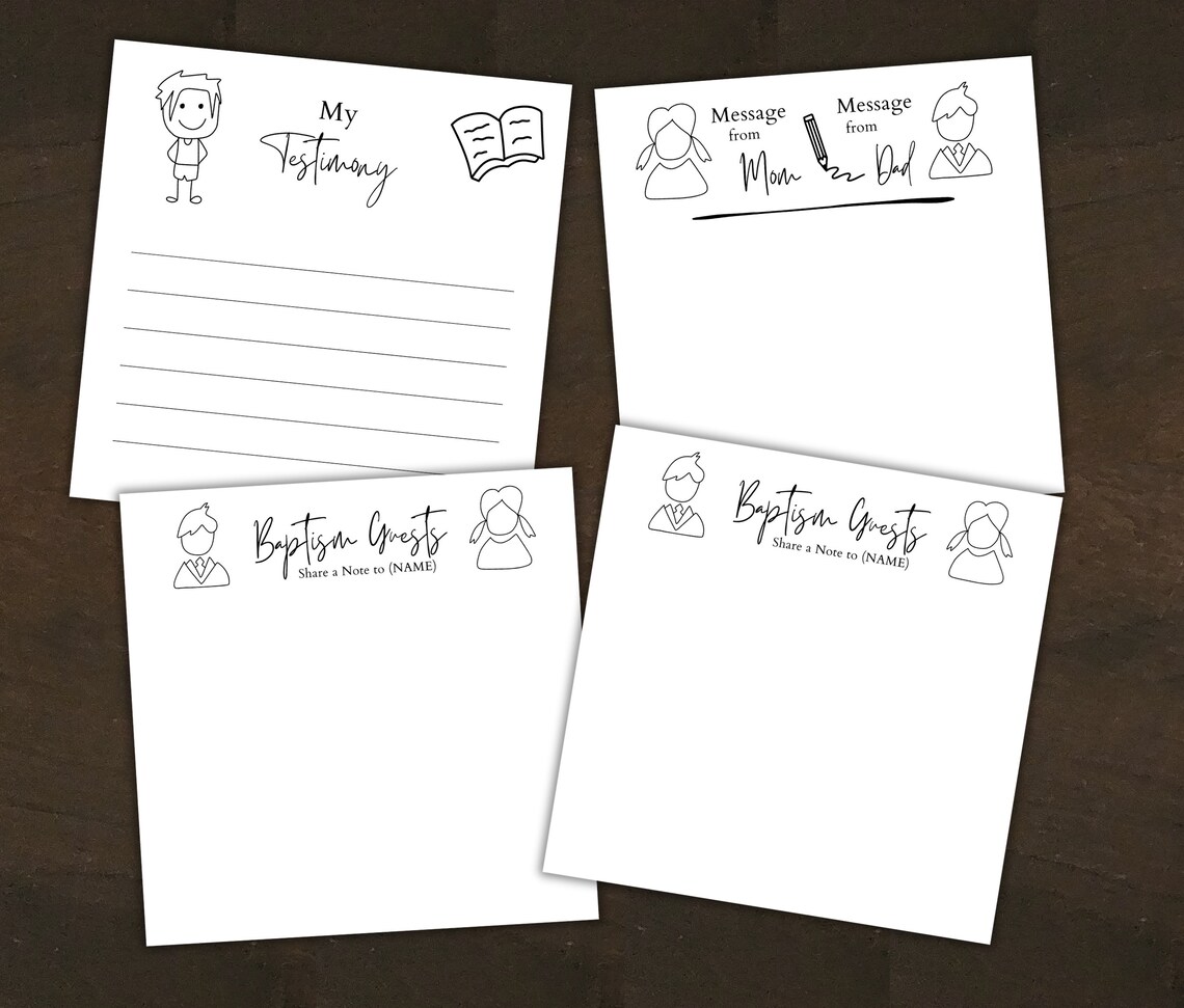 Baptism Memory Book LDS Boys | Customizable Cover | LDS Baptism Journal ...