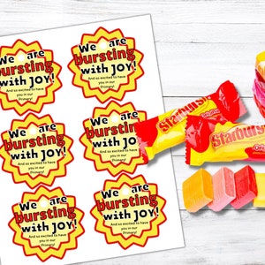 Starburst Gift Tags Welcome to Our Primary | LDS Primary Treat Tag ...