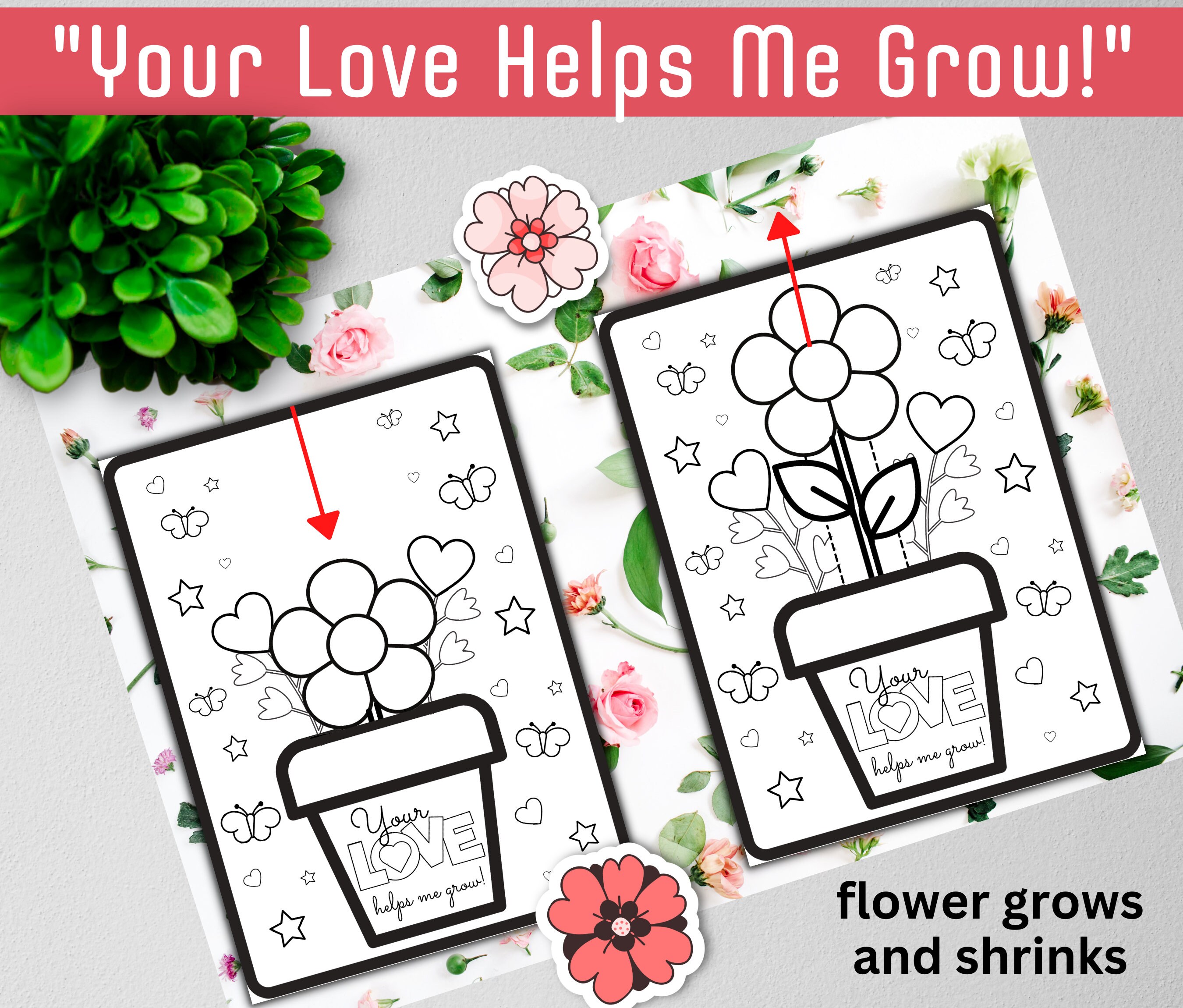 Mom Birthday Mother's Day Spinner & Growing Flower Craft Mother's Day ...