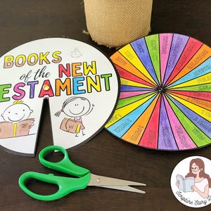 Books of the Bible: Old & New Testament Coloring Spinner Wheels - Bible ...