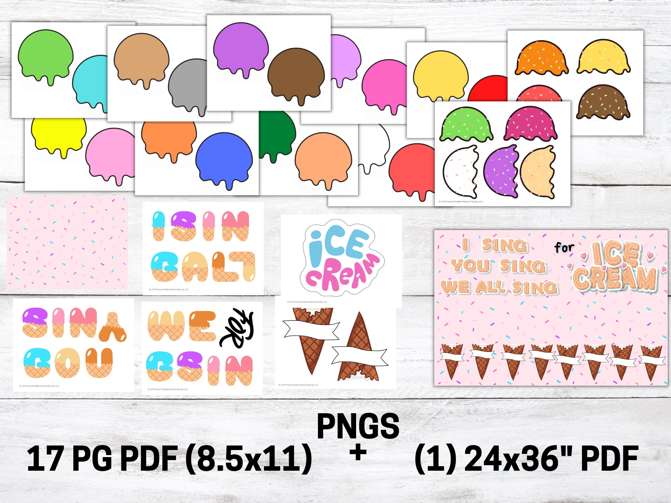 Primary Program ICECREAM Poster Display BULLETIN BOARD, Primary Music ...