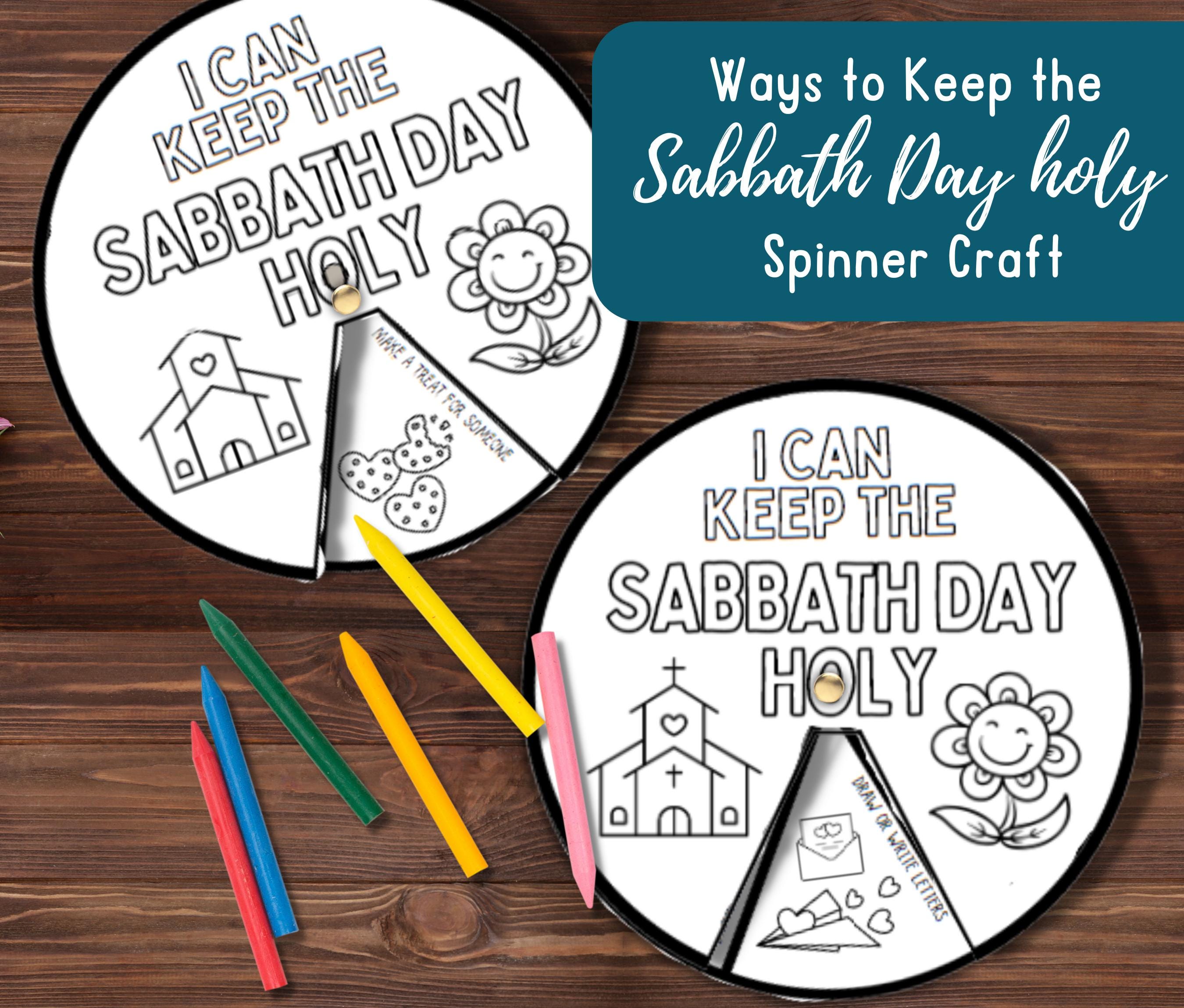 Keep Sabbath Day Holy, Honor the Sabbath, Printable Activity Bundle ...