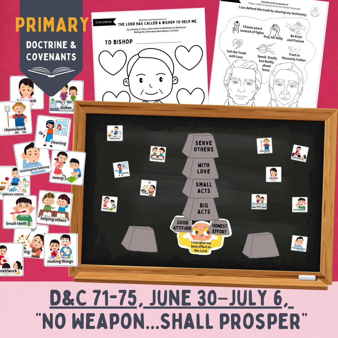 June 30–july 6, LDS Primary Children Come Follow Me Lesson Helps ...
