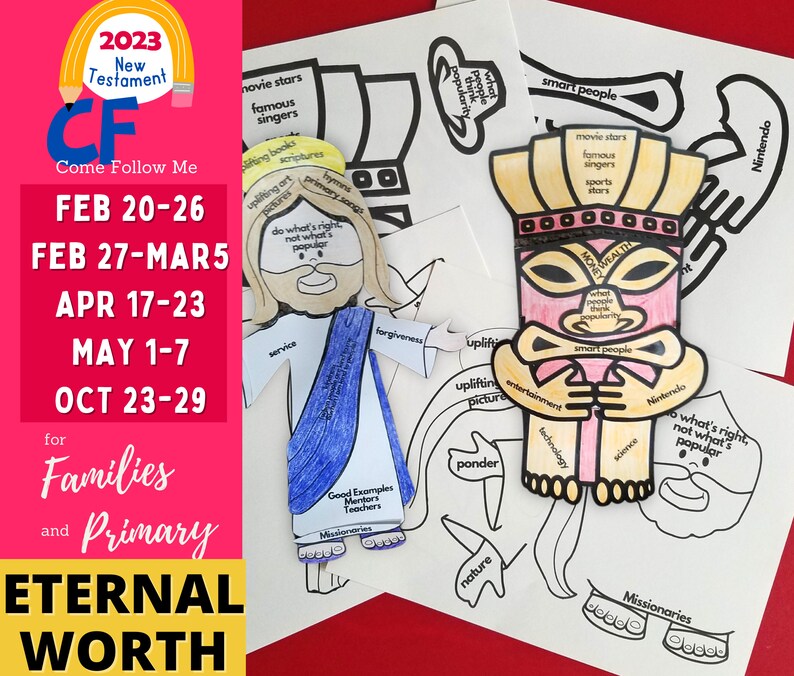 Follow Jesus or Idols Craft Coloring Puzzles for Kids come Follow Me ...