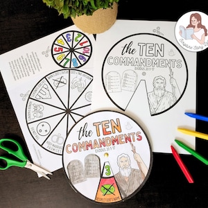 Ten Commandments Tablets Moses Exodus Memory Game Printable, Bible ...