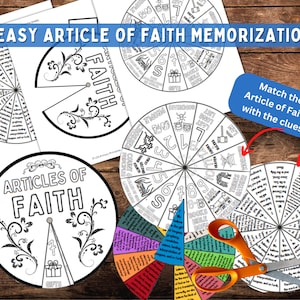 Articles of Faith Activity Bundle: 13 Printable Activity Pages Come ...